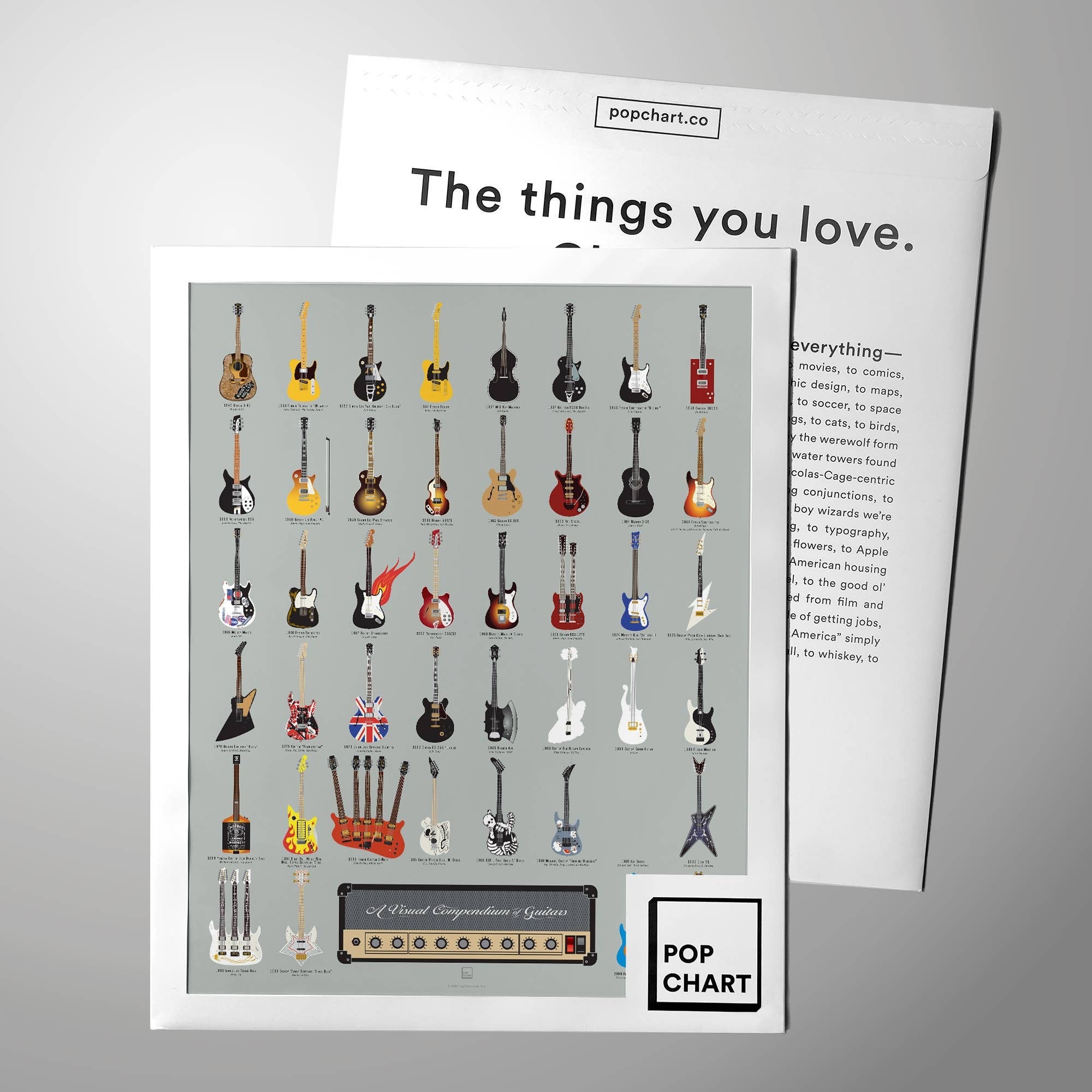 Pop Chart - A Visual Compendium of Guitars | 16 Pop Chart - A Visual Compendium of Guitars | 16